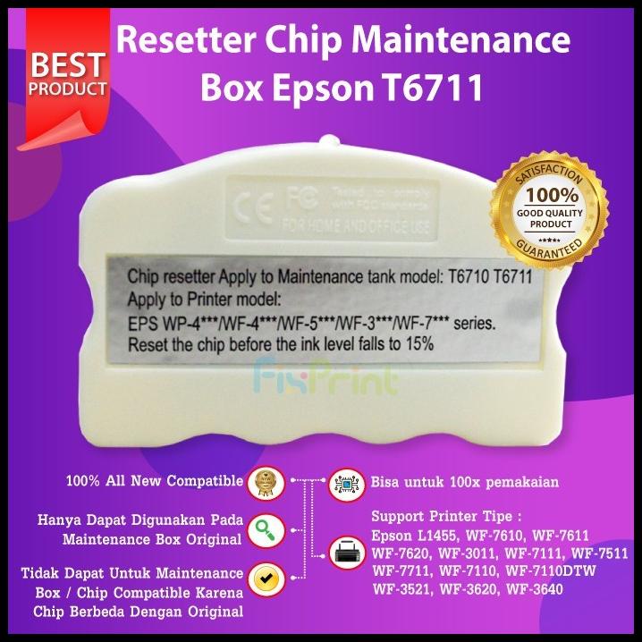 Jual Resetter Original Chip Maintenance Box T6711 Epson L1455 Wf7611 ...
