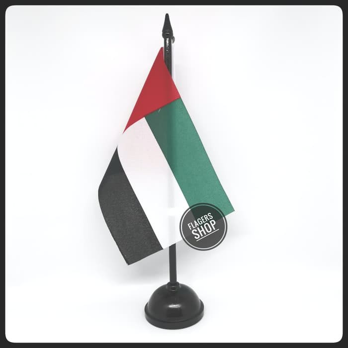 Jual Bendera Meja Uni Emirat Arab/UEA/United Arab Emirates + Tiang Kayu ...