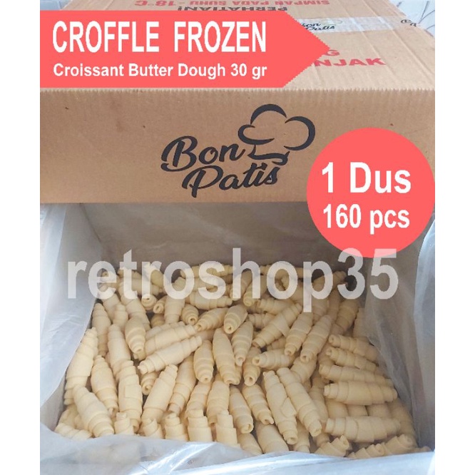 Jual Croffle Frozen Croissant Full Butter Dough 30 Bonpatis 1 Dus ...