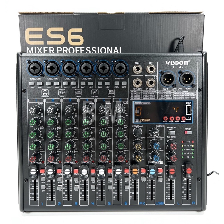 Jual MIXER WISDOM ES6 / ES 6 MIXER 6 CHANNEL ORIGINAL | Shopee Indonesia