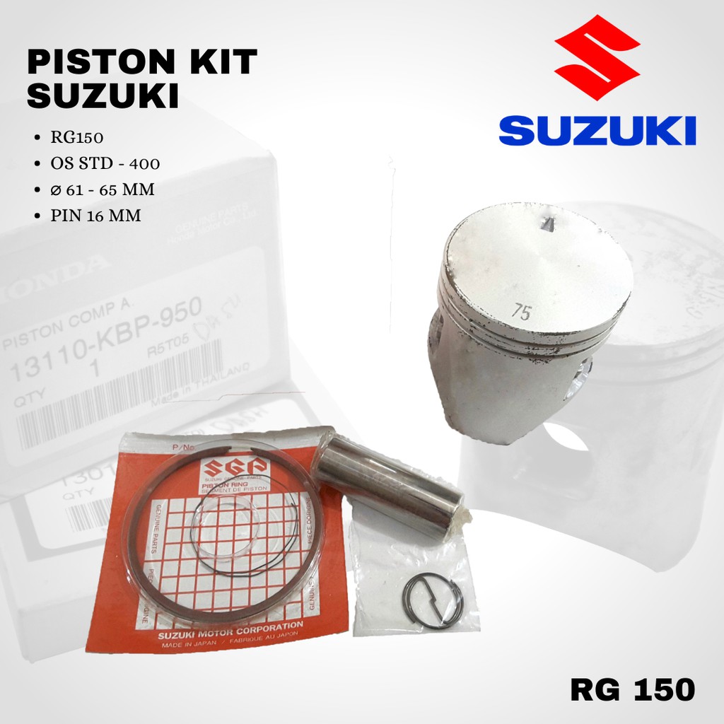 Jual Seher Piston kit RG gama 150 pin 16 os std 25 50 75 150 Suzuki | Shopee Indonesia