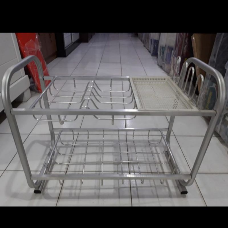 Jual Rak Piring 2susun Rak Piring Dapur Alumunium Minimalis 2susun ...