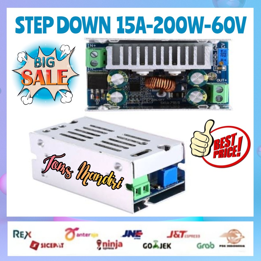 Jual Step Down 15A 200W 60V Adjustable DC-DC Step Down Converter Buck ...