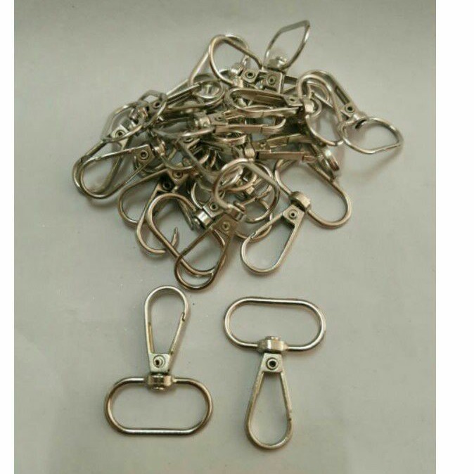 Jual cantolan besi / kaitan tas / pengait tas 2,5cm nikel / 100pcs ...