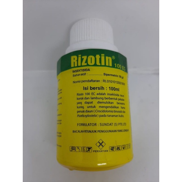 Jual RIZOTIN 100EC Kemasan 100ml Obat Pembasmi Hama Serangga Dan Ulat ...