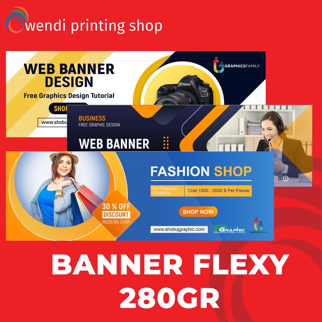 Jual CETAK BANNER SPANDUK FLEXY BAHAN FLEXY FRONTLITE 280 GR | Shopee Indonesia