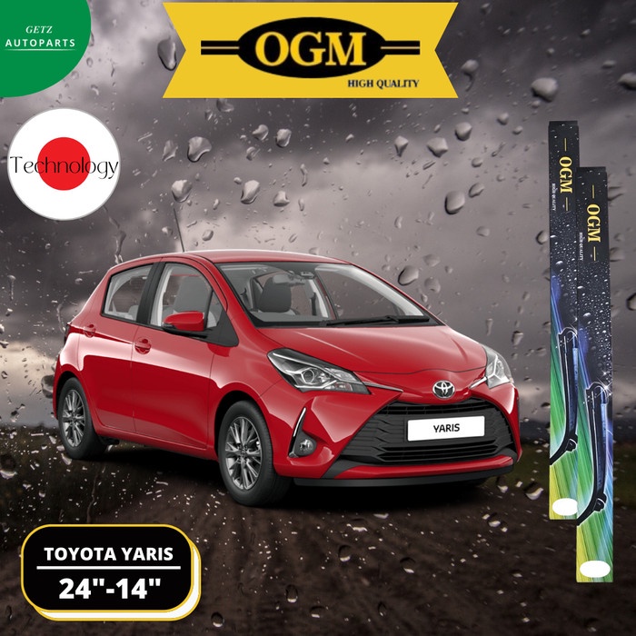 Jual Wiper Frameless Mobil Toyota Yaris Sepasang Hybrid OGM SUPER ...