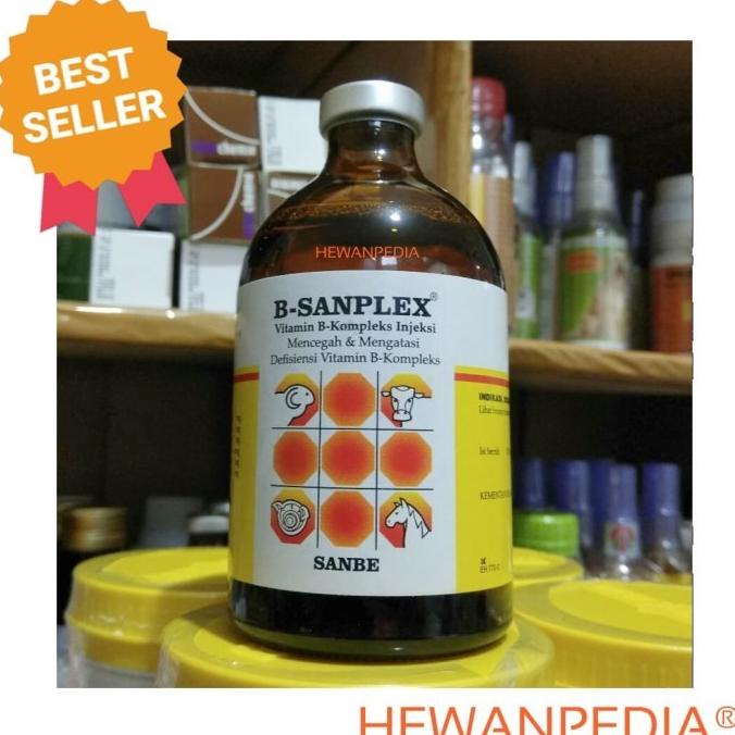 Jual B SANPLEX Injeksi 100 ml - Vitamin B Kompleks Hewan Bsanplex Sanbe ...