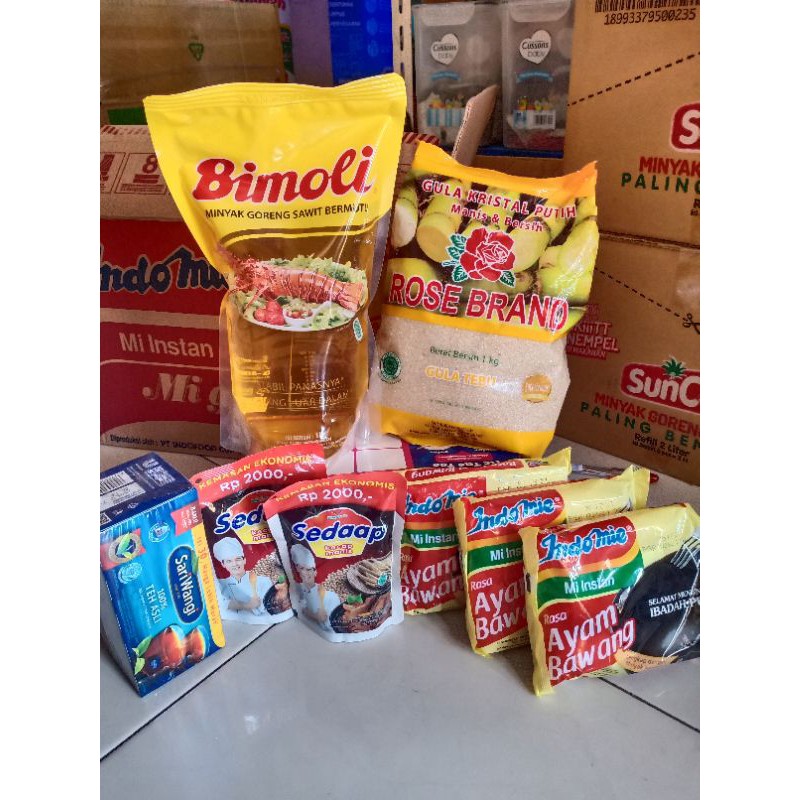 Jual PROMO PAKET SEMBAKO HEMAT 1 terdiri dari MINYAK GORENG 1LT KECAP ...