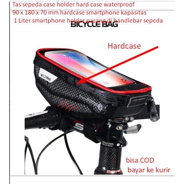 Jual Tas sepeda case holder hard case waterproof 90 x 180 x 70 mm ...