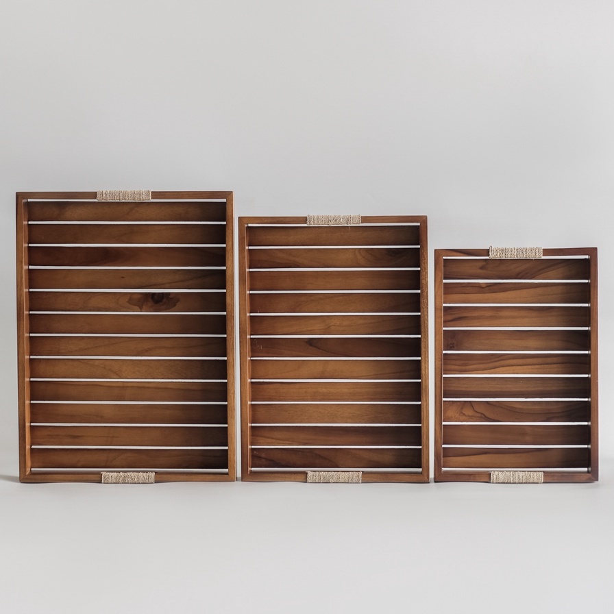 Jual Nampan Kayu Kotak 30x40 | Nampan Hotel | Nampan Saji | wooden tray ...