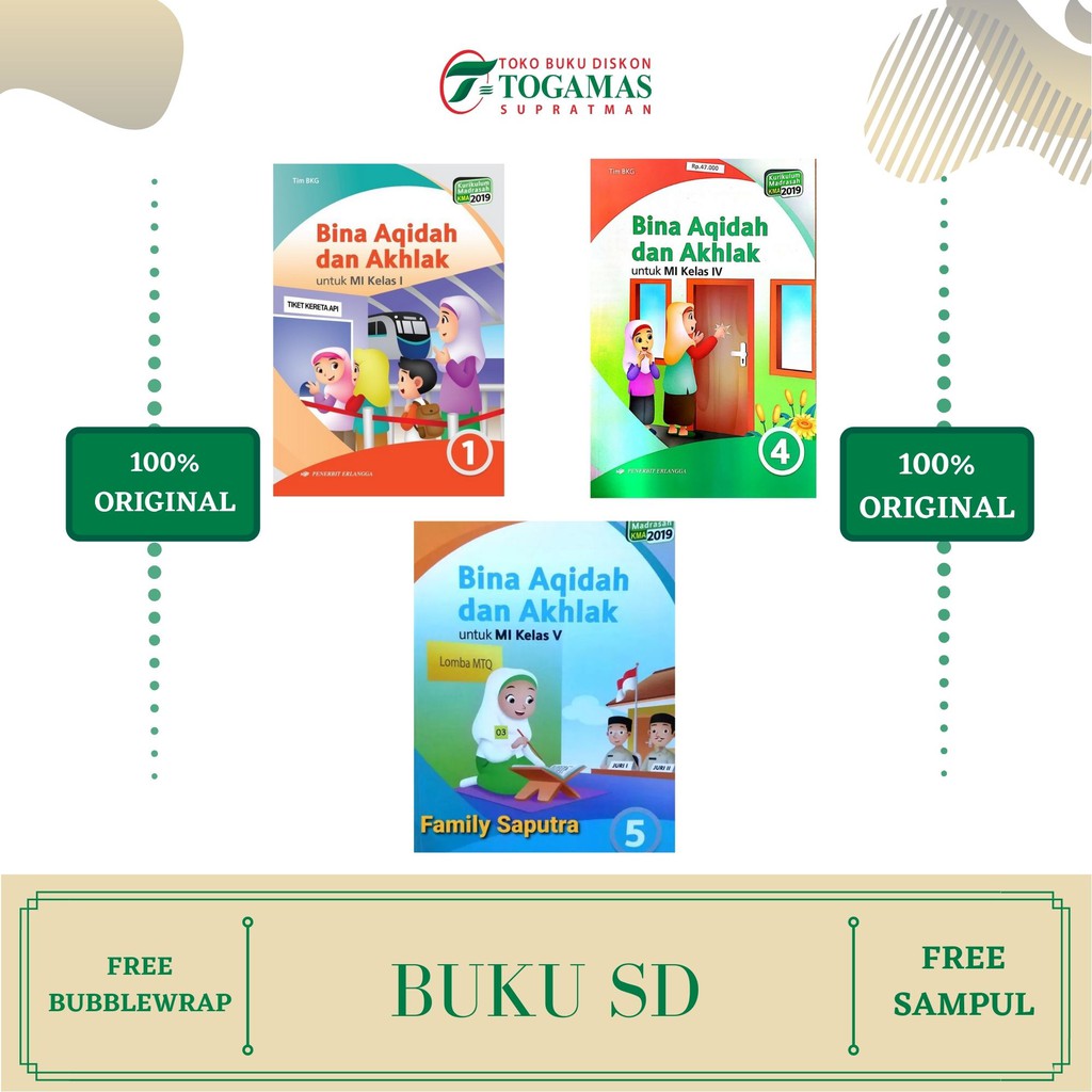 Jual BINA AQIDAH DAN AKHLAK SD /MI I /II/III/IV/V/VI KURIKULUM MADRASAH KMA 2019 ERLANGGA ...