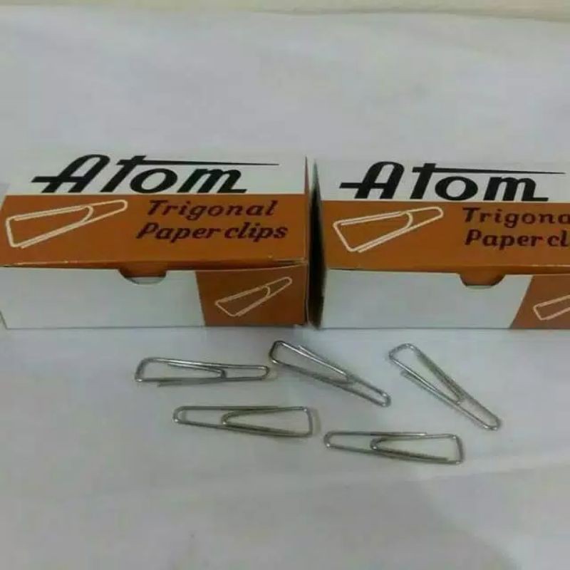 Jual paper clip / atom 1 / trigonal clip / penjepit kertas | Shopee ...