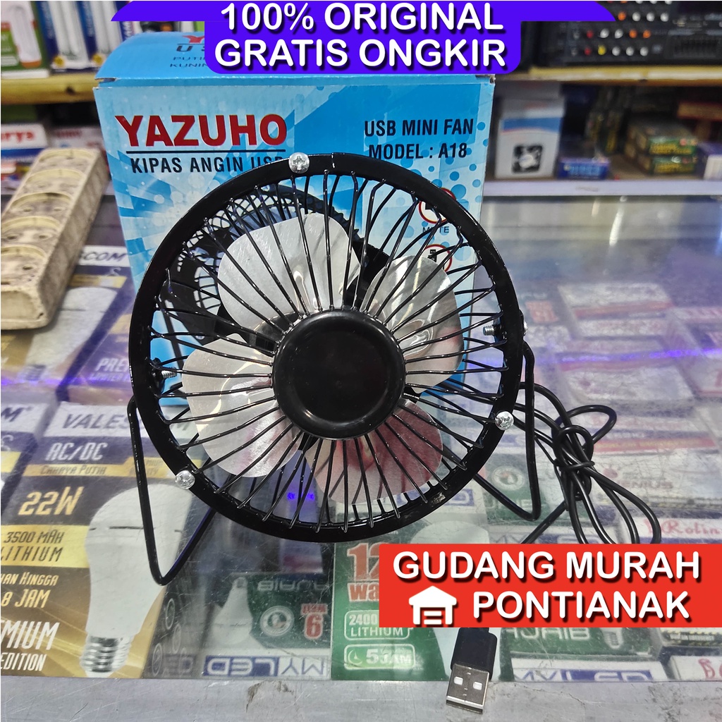 Jual KIPAS ANGIN MEJA BESI MINI USB A-18 / KIPAS ANGIN PORTABLE / KIPAS ...