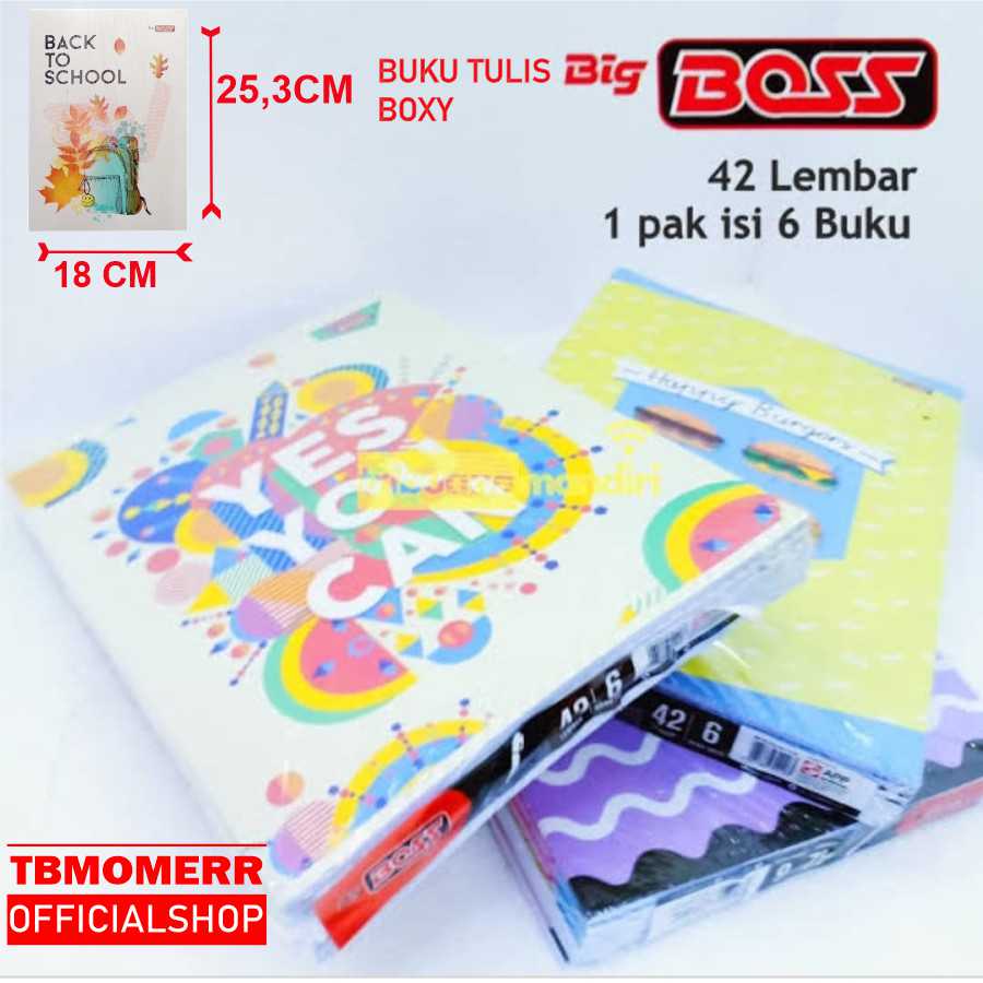 Jual BUKU TULIS BIG BOSS 42 LEMBAR PER PACK ISI 6 PCS | Shopee Indonesia