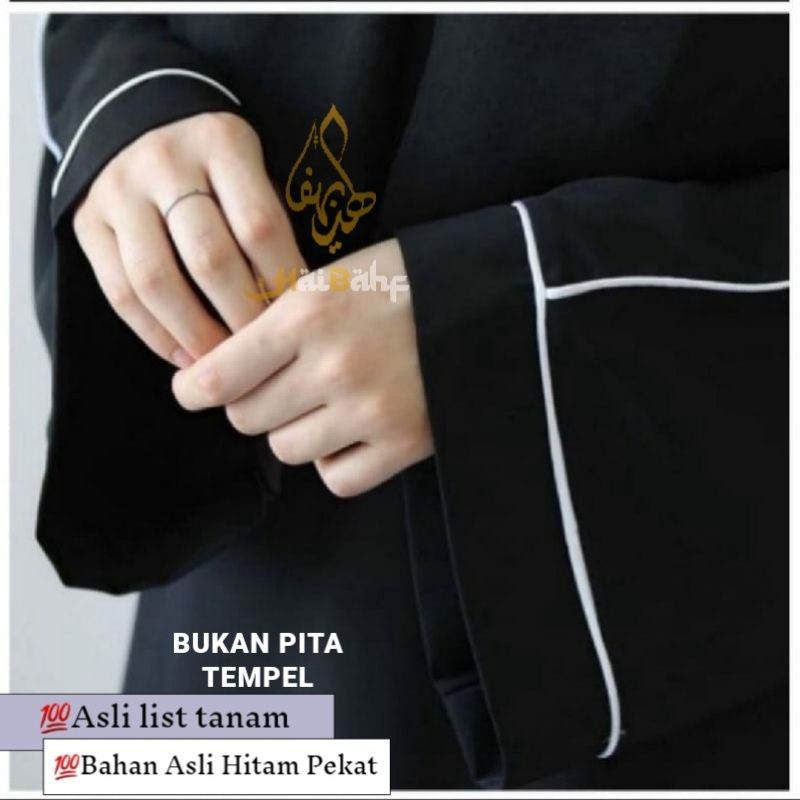 Jual Promo Abaya syari Gamis Hitam lis Turkey Dress Basic Arab Busui ...