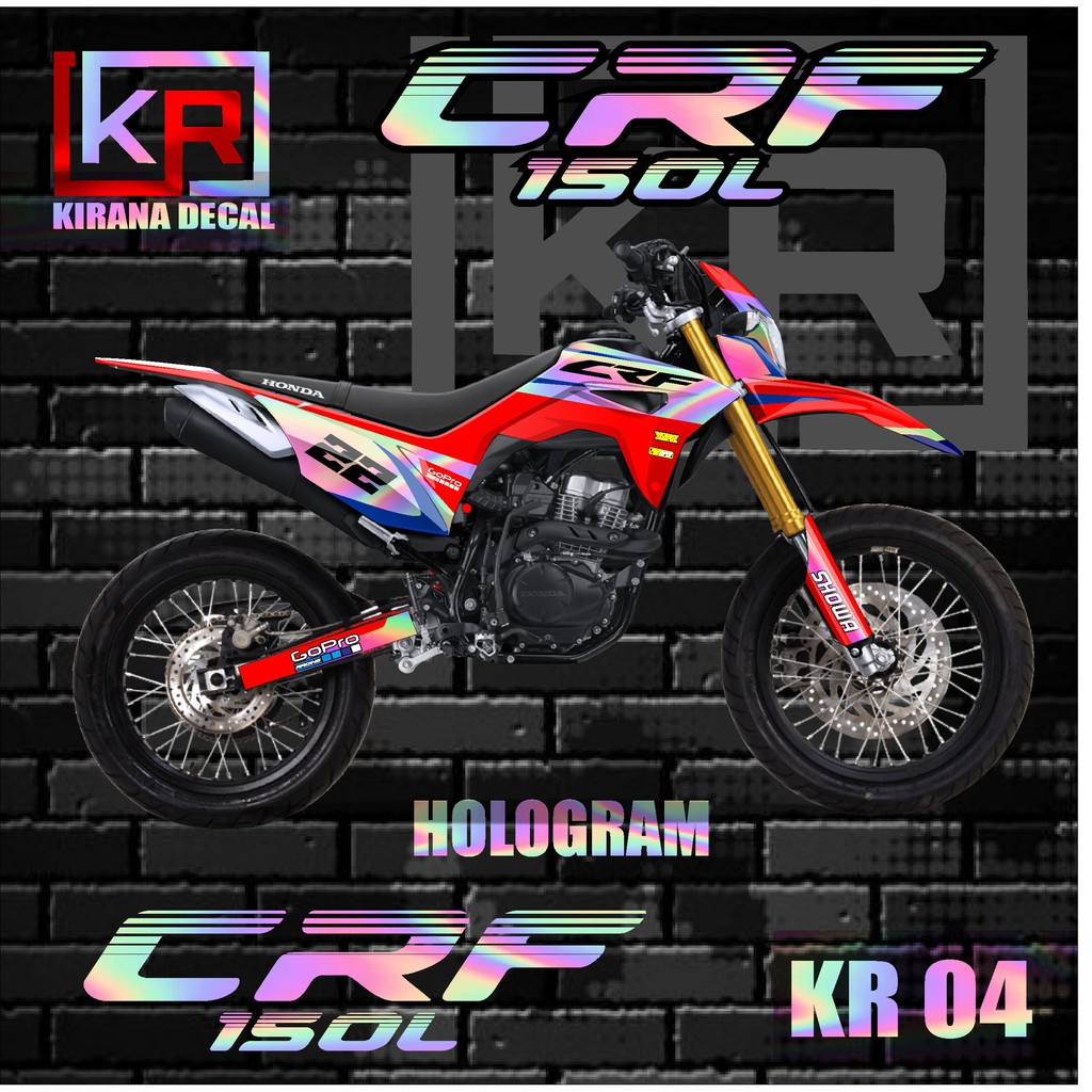 Jual Decal HOLOGRAM CRF 150L Fullbody - Dekal Stiker HOLOGRAM CRF 150 L desain KRs 04 Hn ...