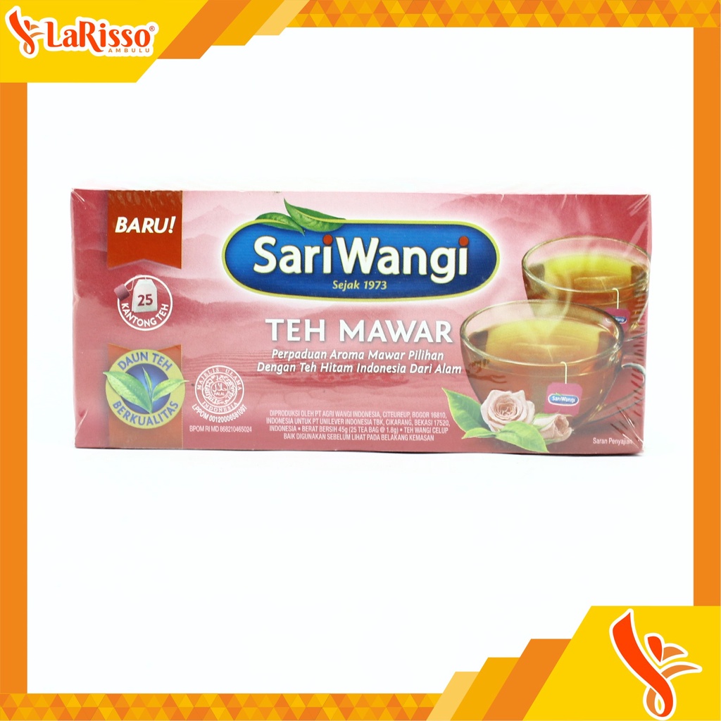 Jual TEH CELUP CAP SARIWANGI TEH MAWAR 25'S KOTAK | Shopee Indonesia
