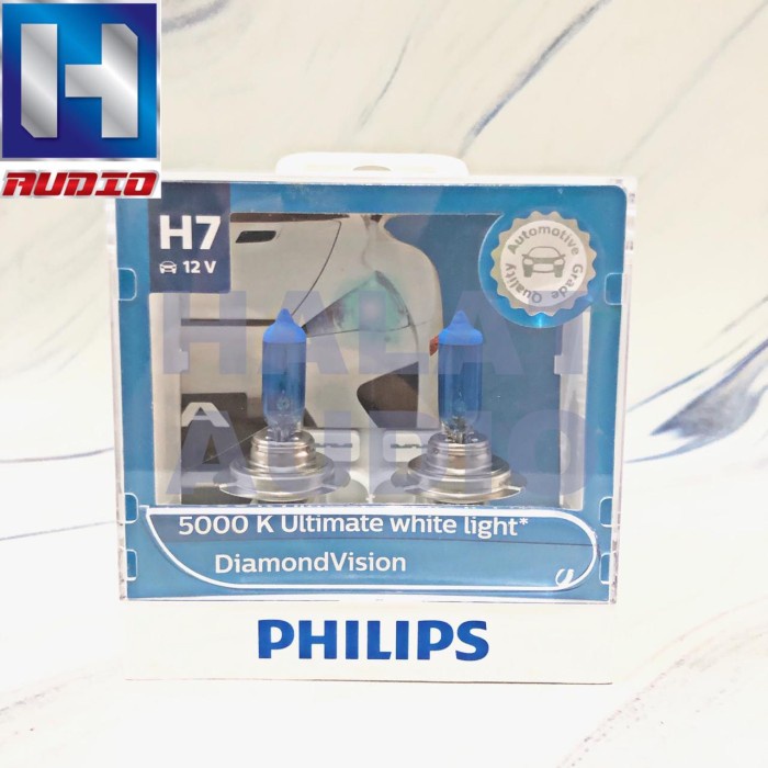 Jual Bola Lampu Halogen Mobil Philips H7 Diamond Vision / DiamondVision ...