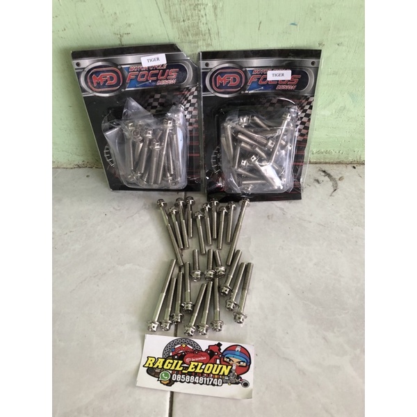 Jual BAUT PROBOLT BLOK MESIN TIGER CB GL MEGAPRO BAUT BAK MESIN SET KIRI KANAN PNP HONDA TIGER ...