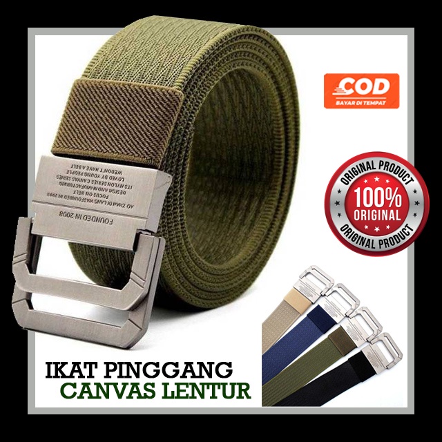 Jual IKAT TALI SABUK PINGGANG PRIA DEWASA CANVAS ORIGINAL BESI TACTICAL MILITARY PANJANG LENTUR ...