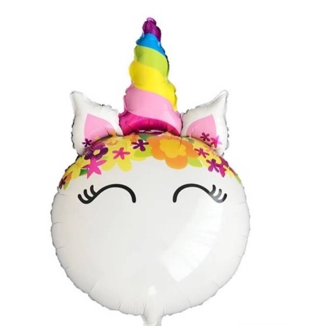Jual Balon Foil Unicorn Kepala Jumbo/ Mini / Balon Bulat Unicorn ...
