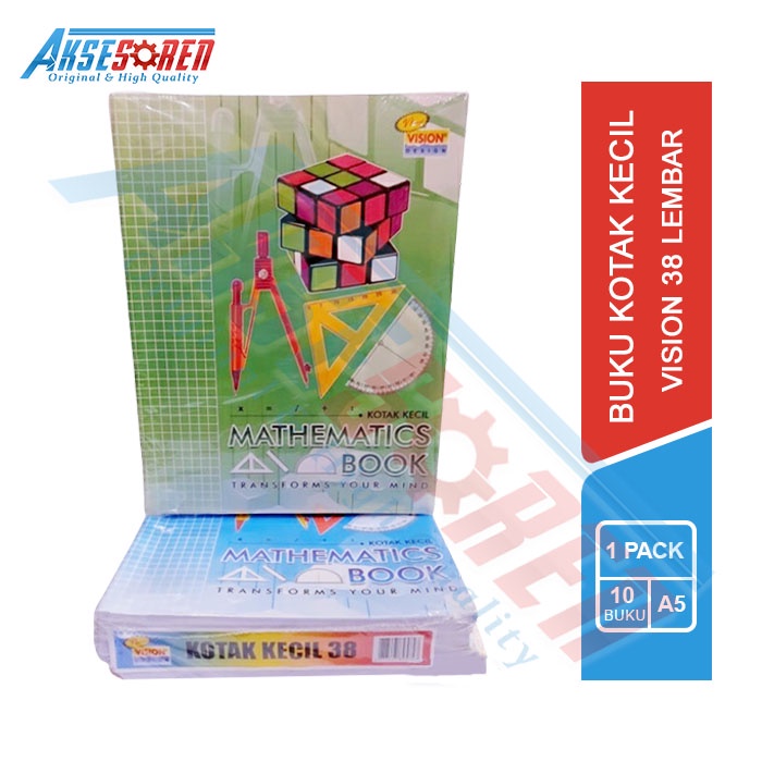 Jual BUKU KOTAK KECIL VISION 38 LEMBAR [1 PACK/10 BUKU] / WRITE BOOK STRIMIN BUKU KOTAK-KOTAK ...