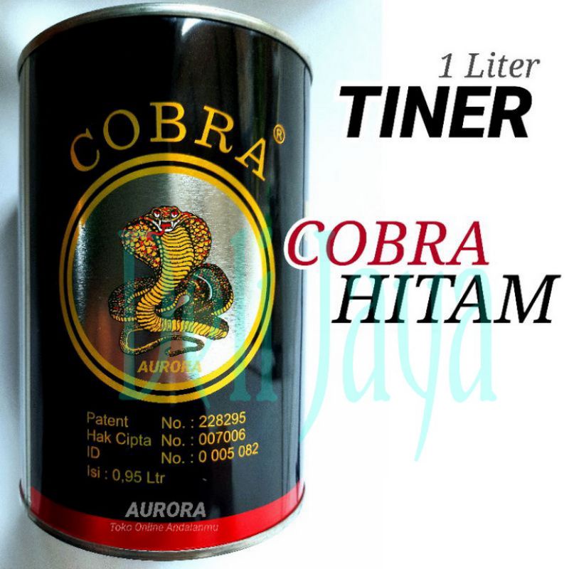 Jual Tiner Thiner Cobra Kobra Hitam 1 liter | Shopee Indonesia