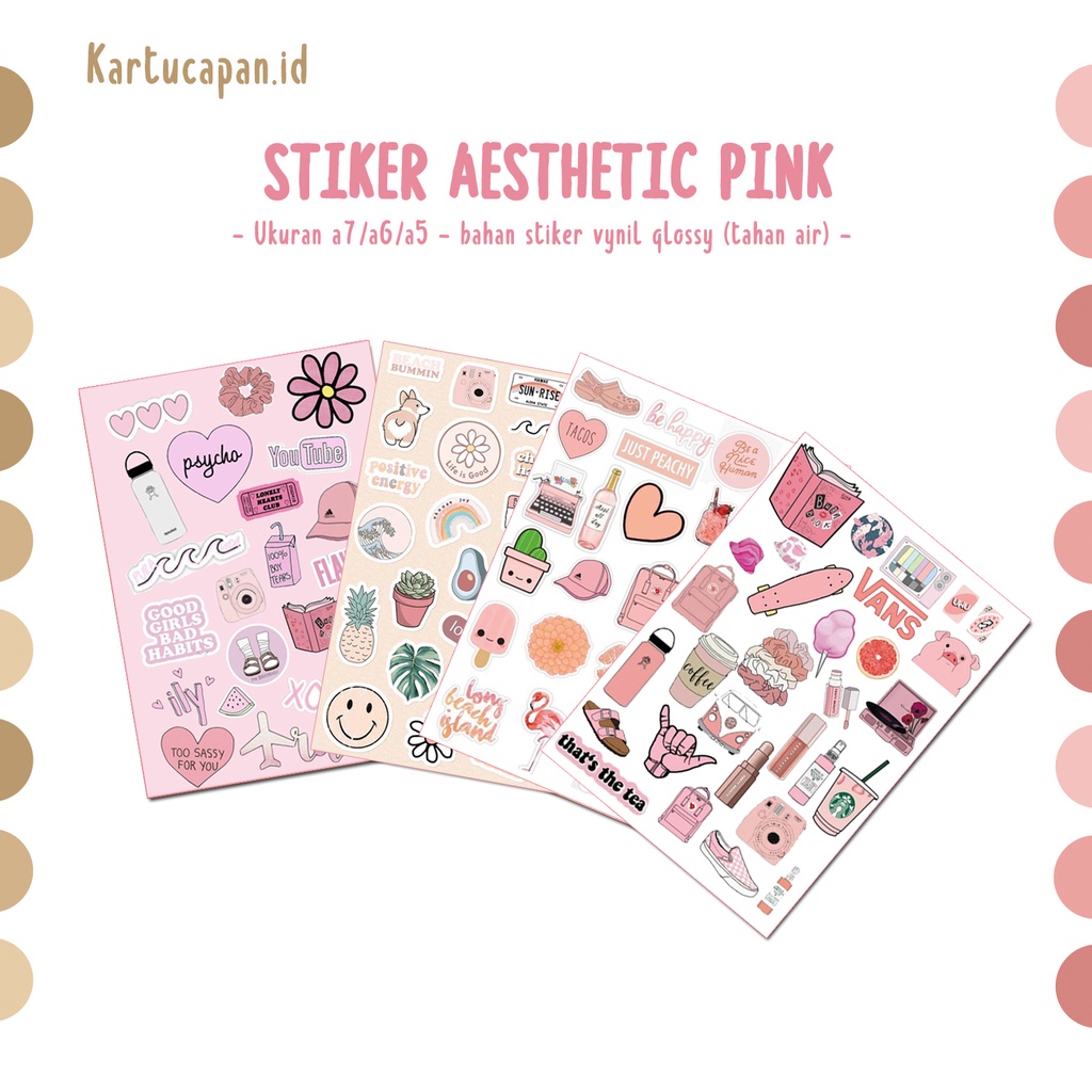 Jual (HNR)STIKER AESTHETIC / STIKER AESTHETIC PINK / STIKER CASE HP ...