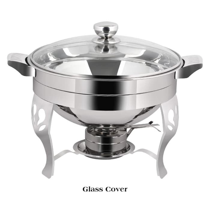 Jual Round Bowl Chafing Dish 26 Cm Glass Cover | Shopee Indonesia