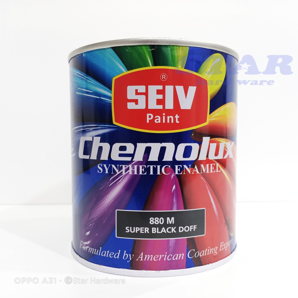 Jual SEIV Chemolux Cat Minyak Besi / Kayu Hitam Doff / Black Matte ...