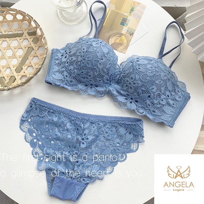 Jual ANGELA JAPAN Bra BH Push Up Set Tanpa Kawat Celana Dalam Olahraga ...
