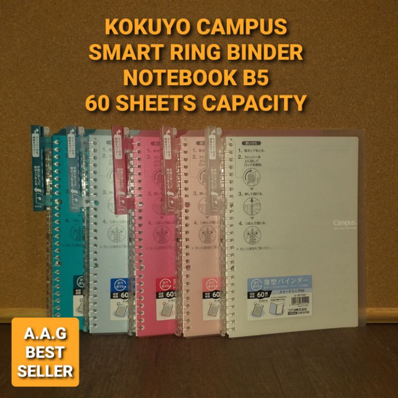 Jual KOKUYO CAMPUS SMART RING BINDER NOTEBOOK B5 60 SHEETS CAPACITY | Shopee Indonesia