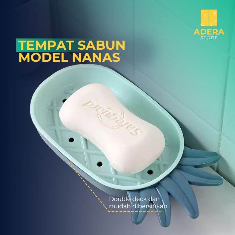 Jual Kotak Tempat wadah sabun batang kamar mandi 2 lapis model nanas ...