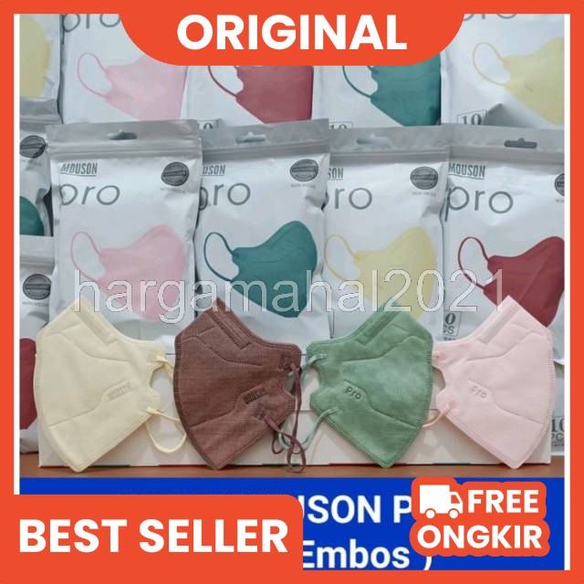 Jual hargamahal2021 - MASKER KOREA KN 95 MOUSON PRO WARNA 5 PLY EMBOS ...