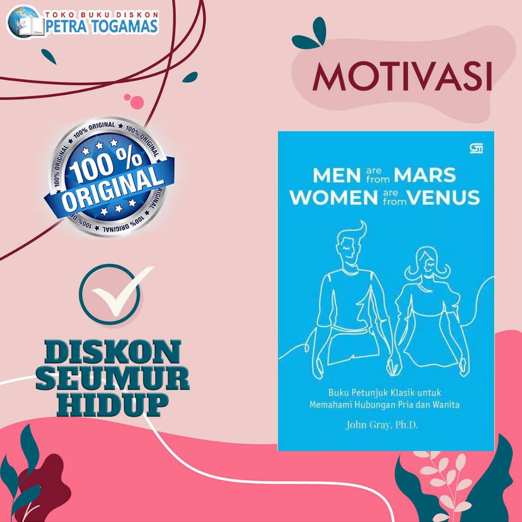 Jual MEN ARE FROM MARS WOMEN ARE FROM VENUS (BUKU PETUNJUK KLASIK UNTUK MEMAHAMI HUBUNGAN PRIA ...