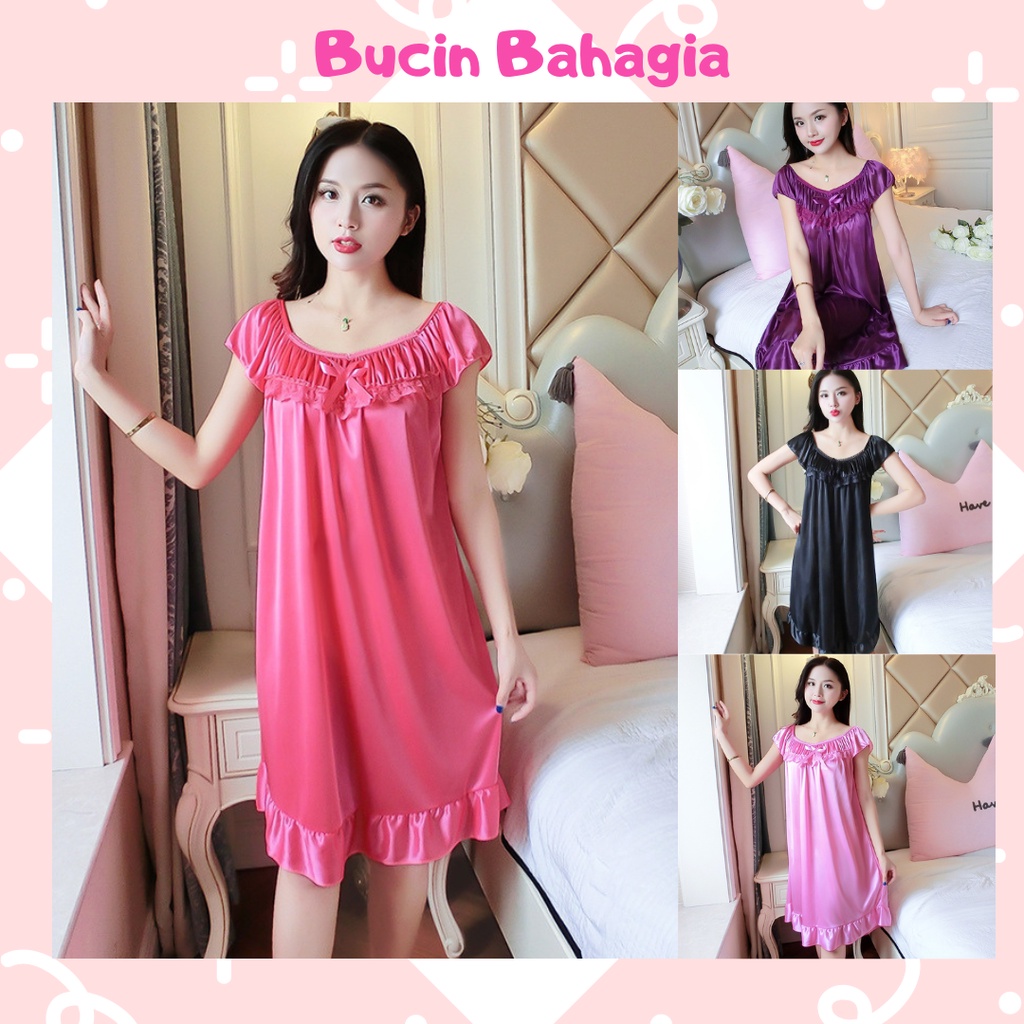 Jual Piyama Wanita Dress Musim Panas Pejamas BT28 | Shopee Indonesia