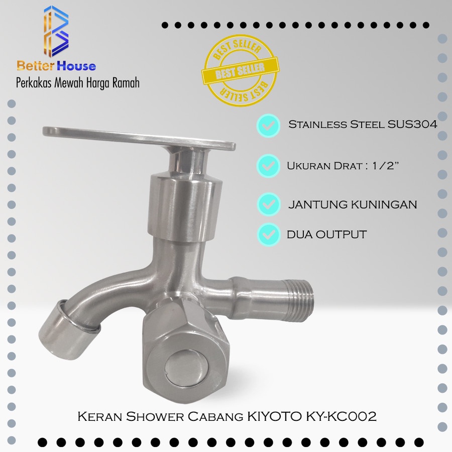 Jual KRAN AIR KERAN AIR KRAN KERAN CABANG SHOWER KIYOTO KY-KC002 FLEX | Shopee Indonesia