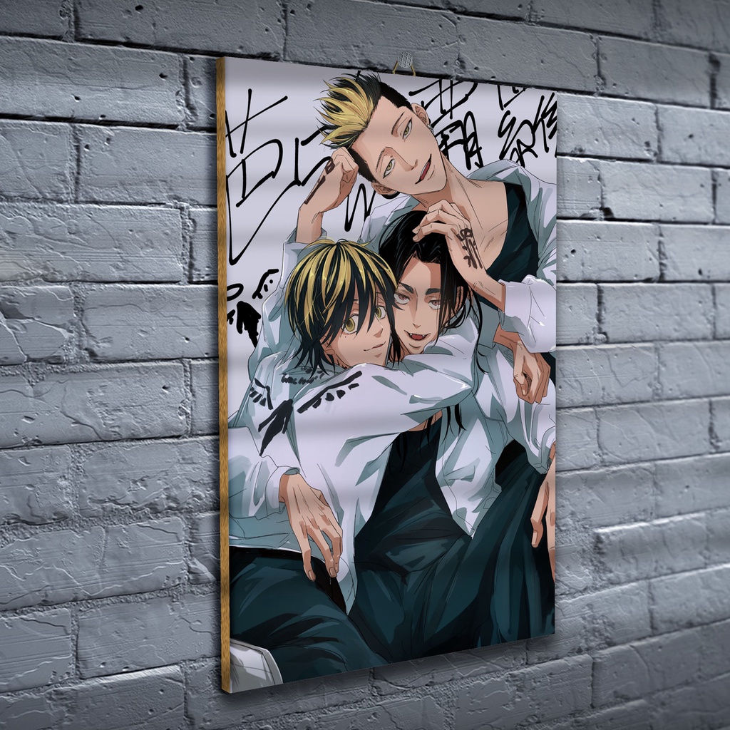 Jual Poster bingkai Kayu Bendera Logo Geng Tokyo Revengers Toman ...