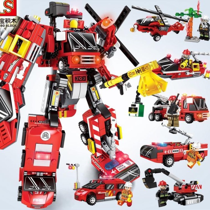 Jual MAINAN MR LEGO SEMBO TRANSFORMER ROBOT PEMADAM KEBAKARAN FIRE ...