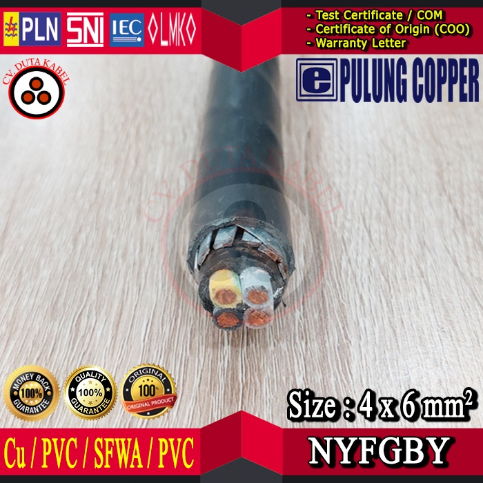 Jual Kabel NYFGBY 4x6 mm2 PULUNG /4 x 6 mm2/4x6mm2/4x6 mm/4x6mm/4 x 6 ...
