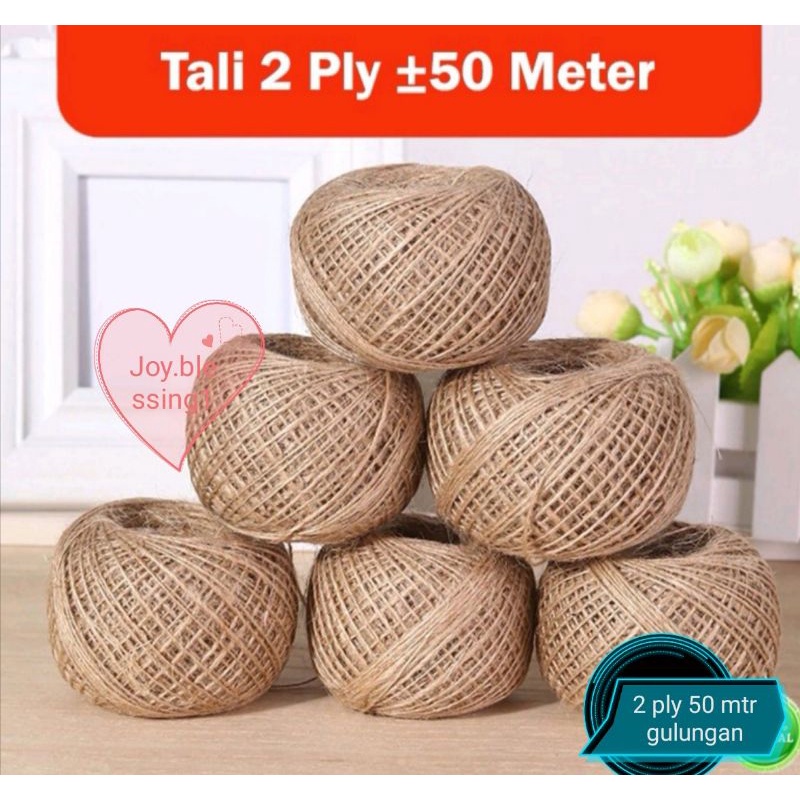 Jual TALI RAMI/TALI GONI ROLL 50 MTR 2 PLY 3 PLY 4 PLY 8 PLY | Shopee ...