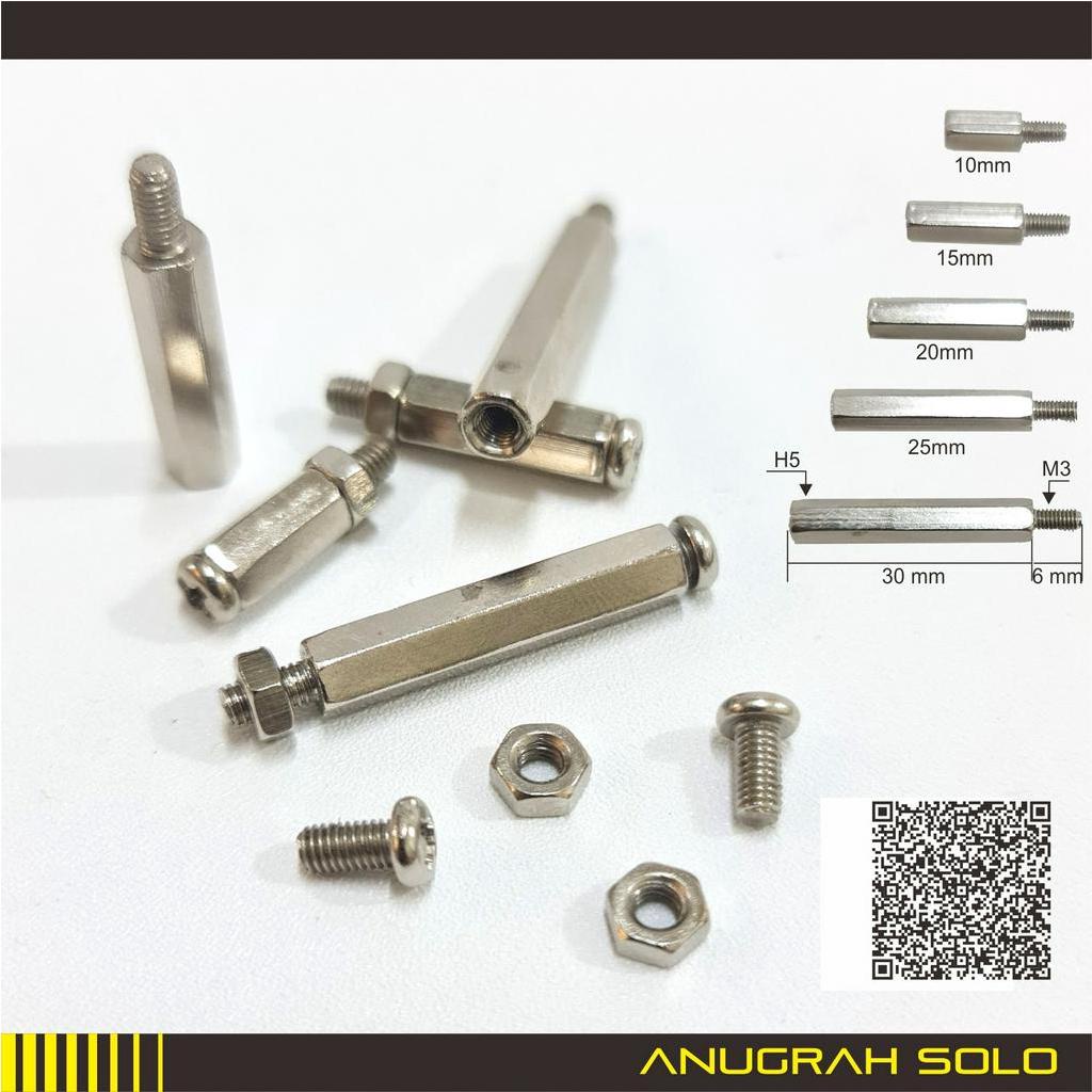 Jual SPACER PCB BAUT DUDUKAN PCB 1CM 2CM 3CM HEXAGONAL COLUMN | Shopee ...