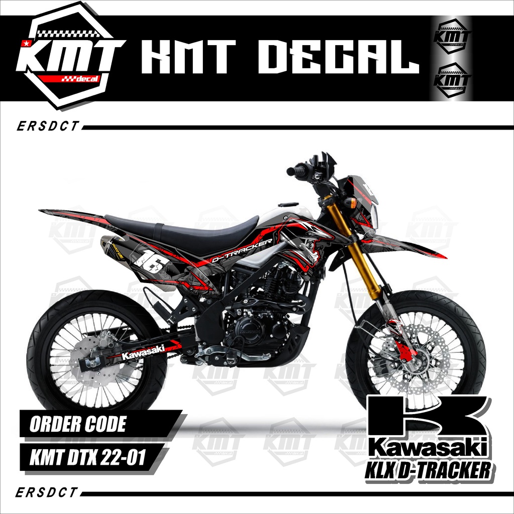Jual Decal Sticker Motor Cross Supermoto Kawasaki KLX Dtracker 150 New ...