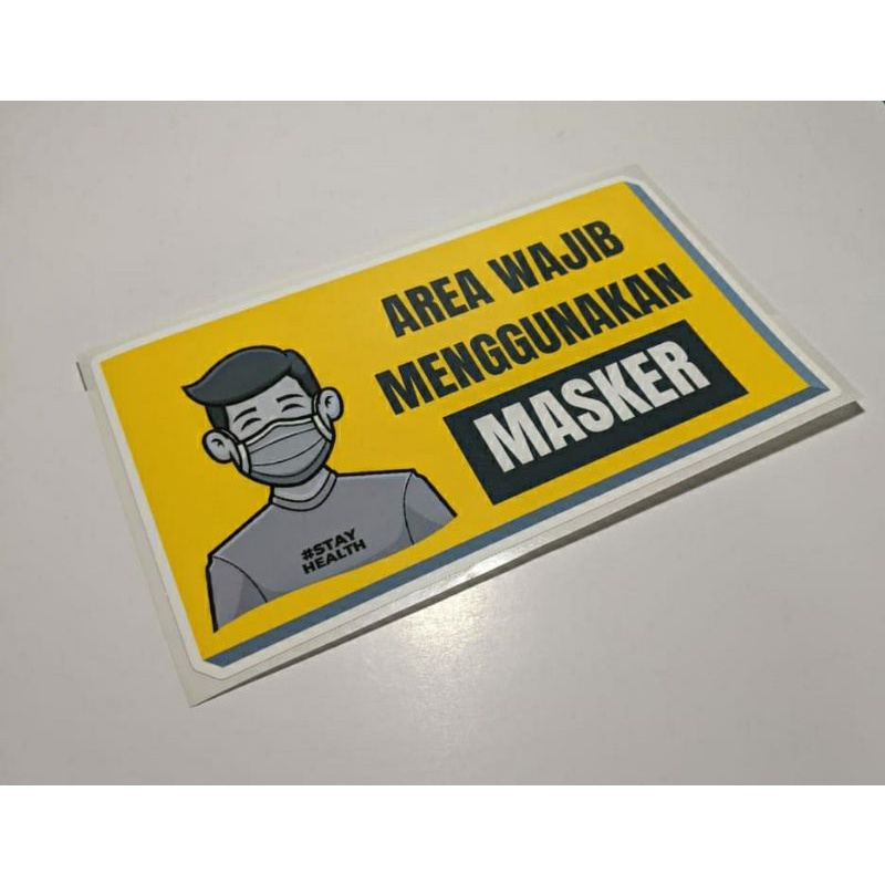 Jual sticker wajib masker | Shopee Indonesia