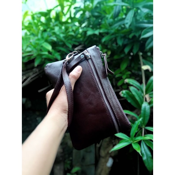 Jual Dompet selendang polos/Domsel/dompet HP/Kulit sapi | Shopee Indonesia