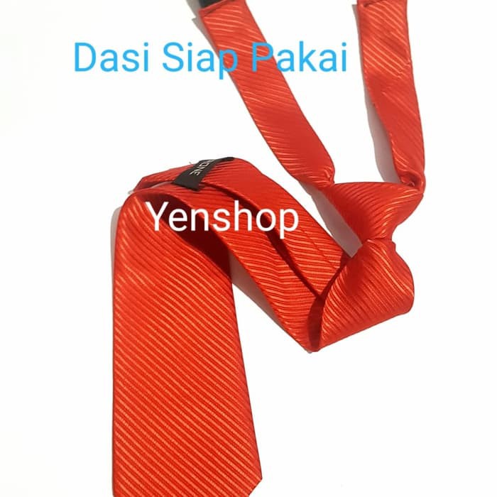 Jual dasi pria instant tempel langsung pakai motif garis diagonal ...