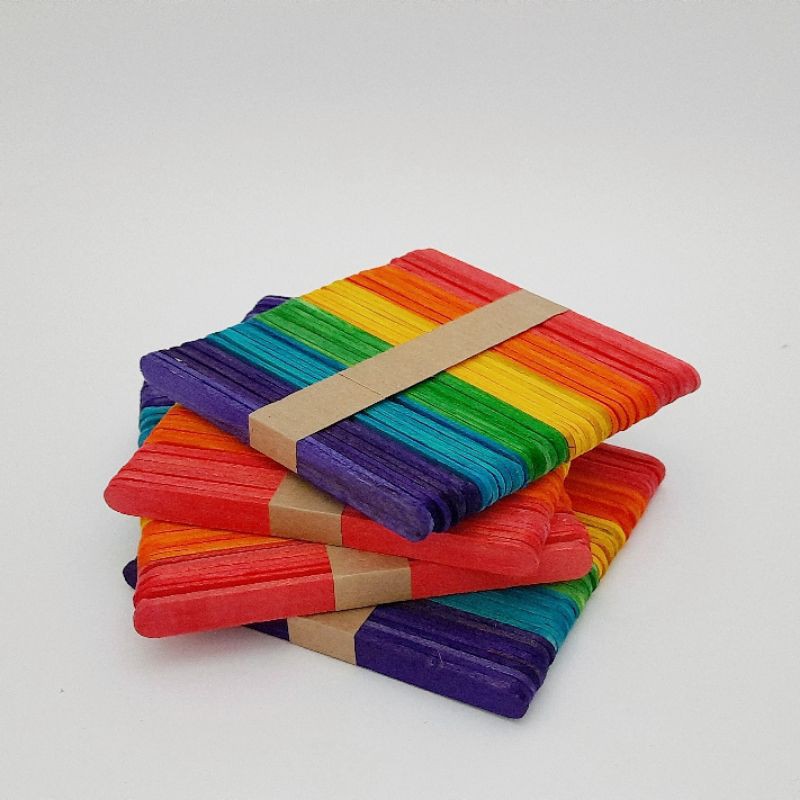 Jual Stik Es Krim Warna | Colorful Ice Cream Stick | Shopee Indonesia