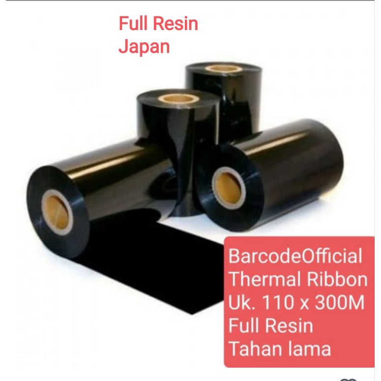 Jual Ribbon Barcode Full Resin Japan uk 110mm x 300 meter Tahan Gores ...