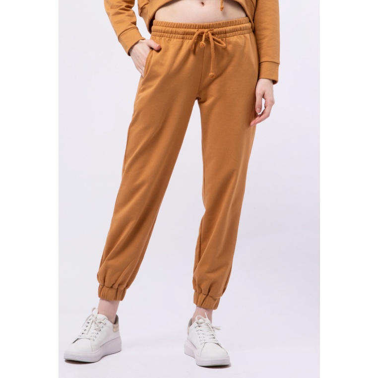 Jual COLORBOX Basic Jogger Pants Brown | Shopee Indonesia